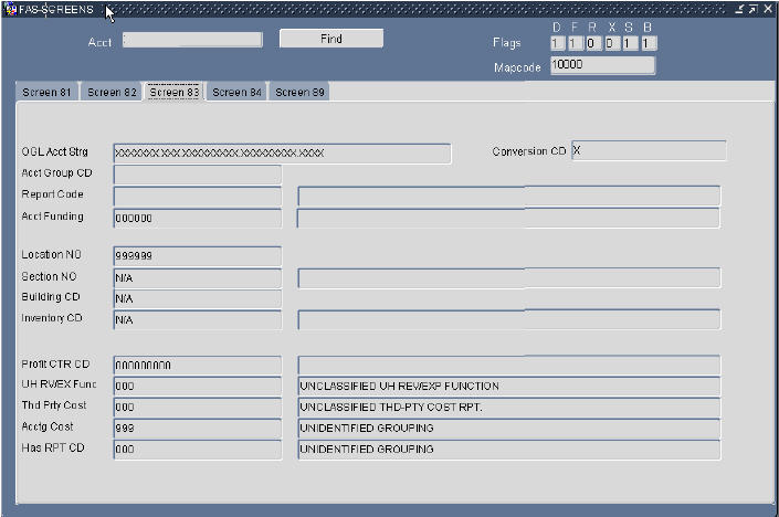 FAS Screens - Financial Affairs | UAB
