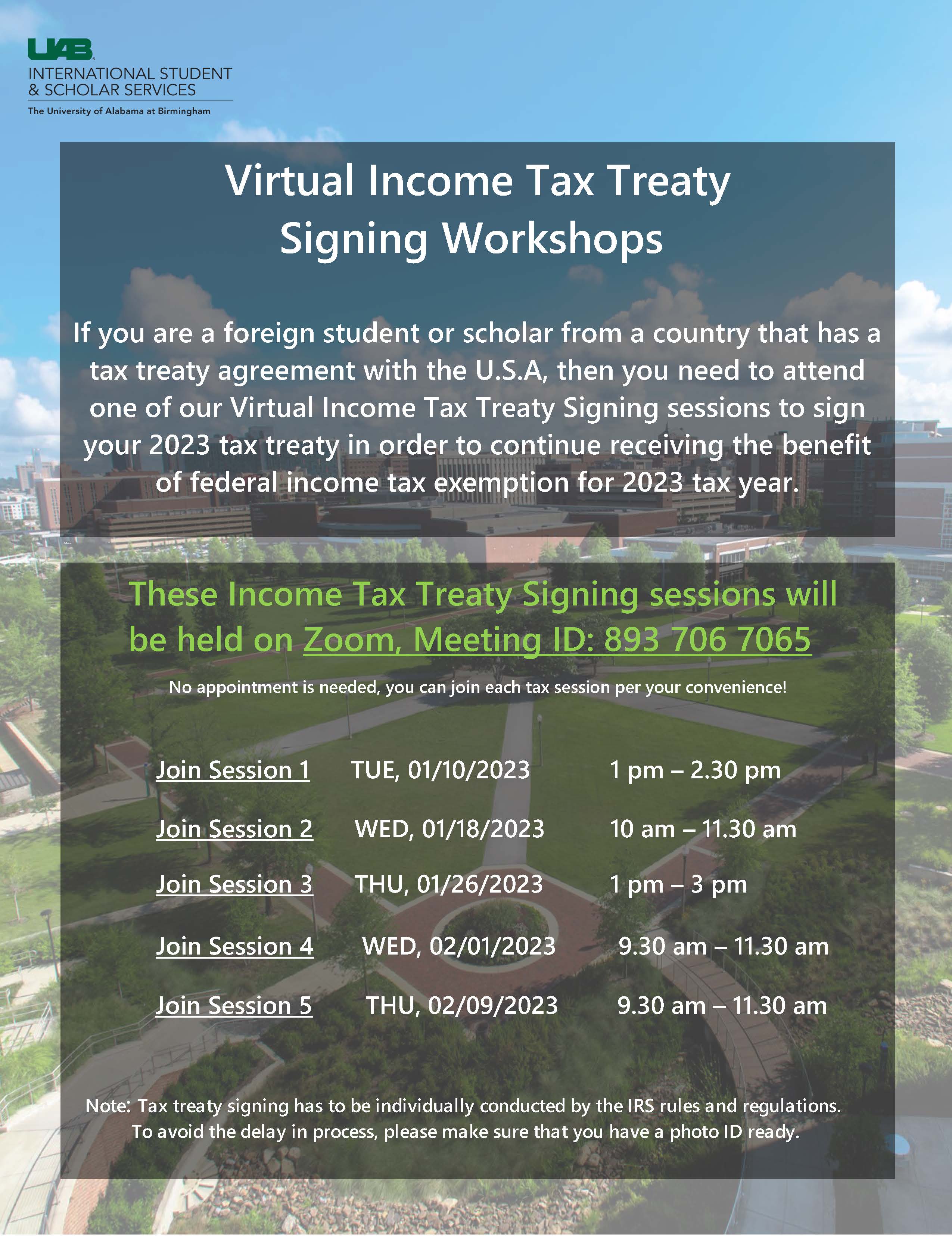 Tax Returns & Tax Workshops - Office of Global Engagement