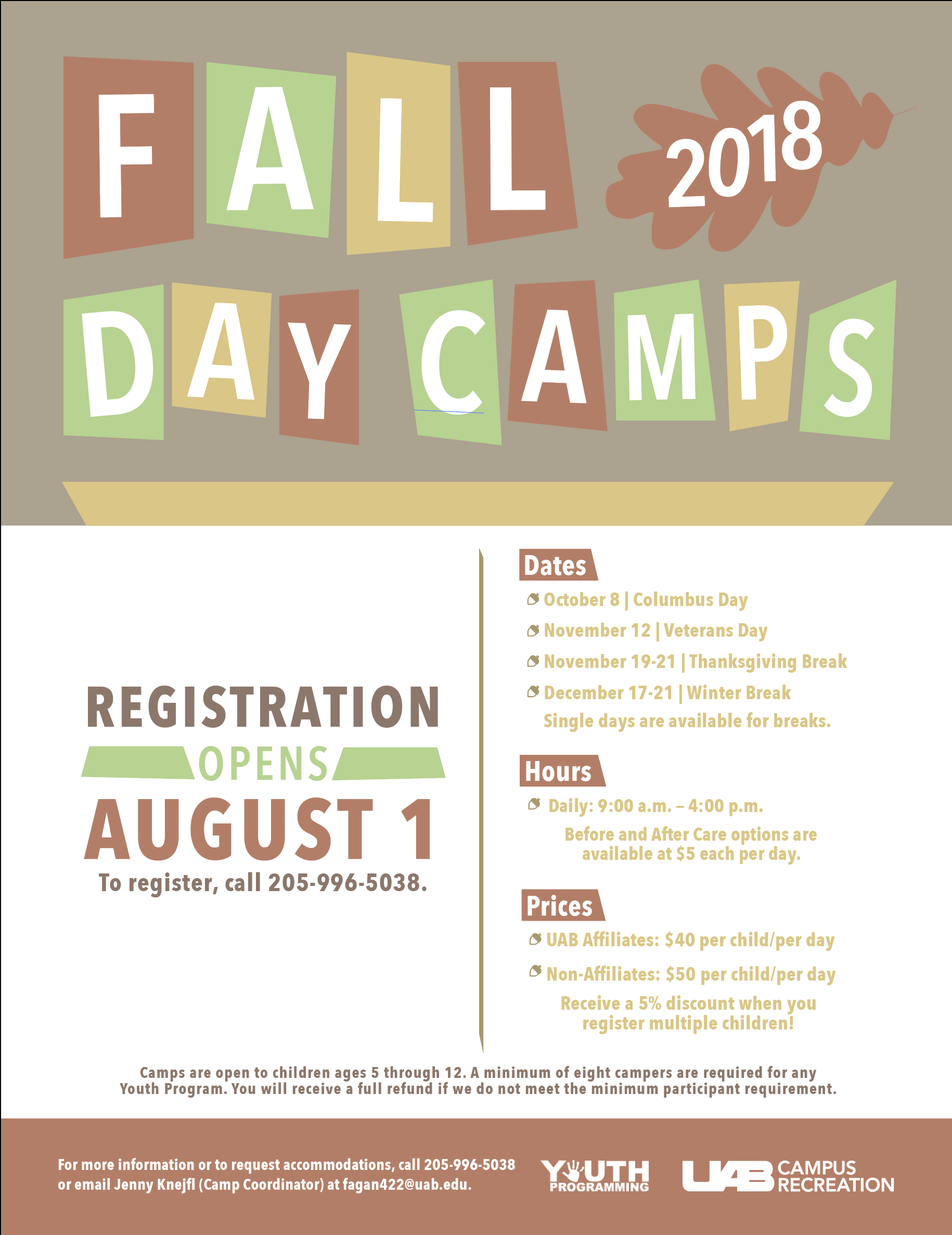 UAB - Students - Unversity Recreation - Youth Programming