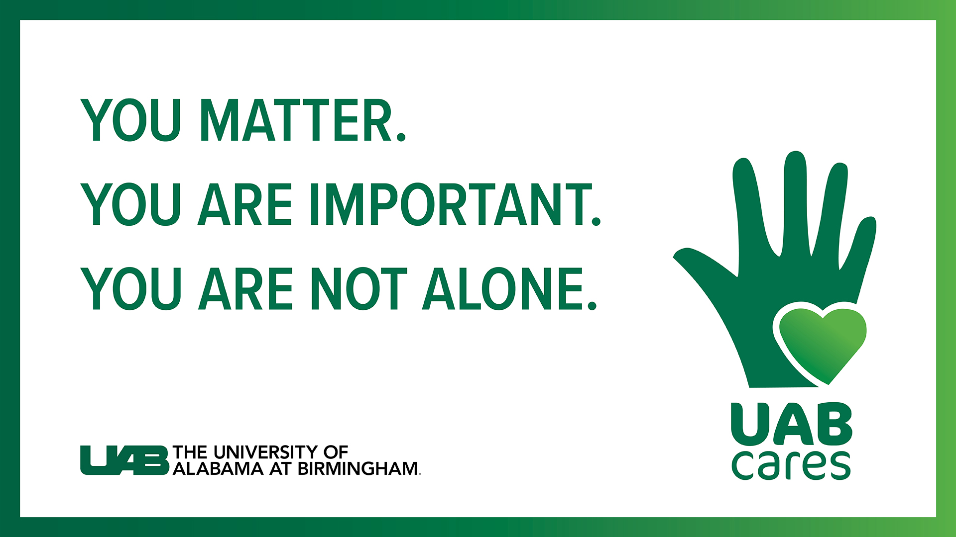 Toolkit - UAB Cares - Suicide Prevention & Intervention Initiative
