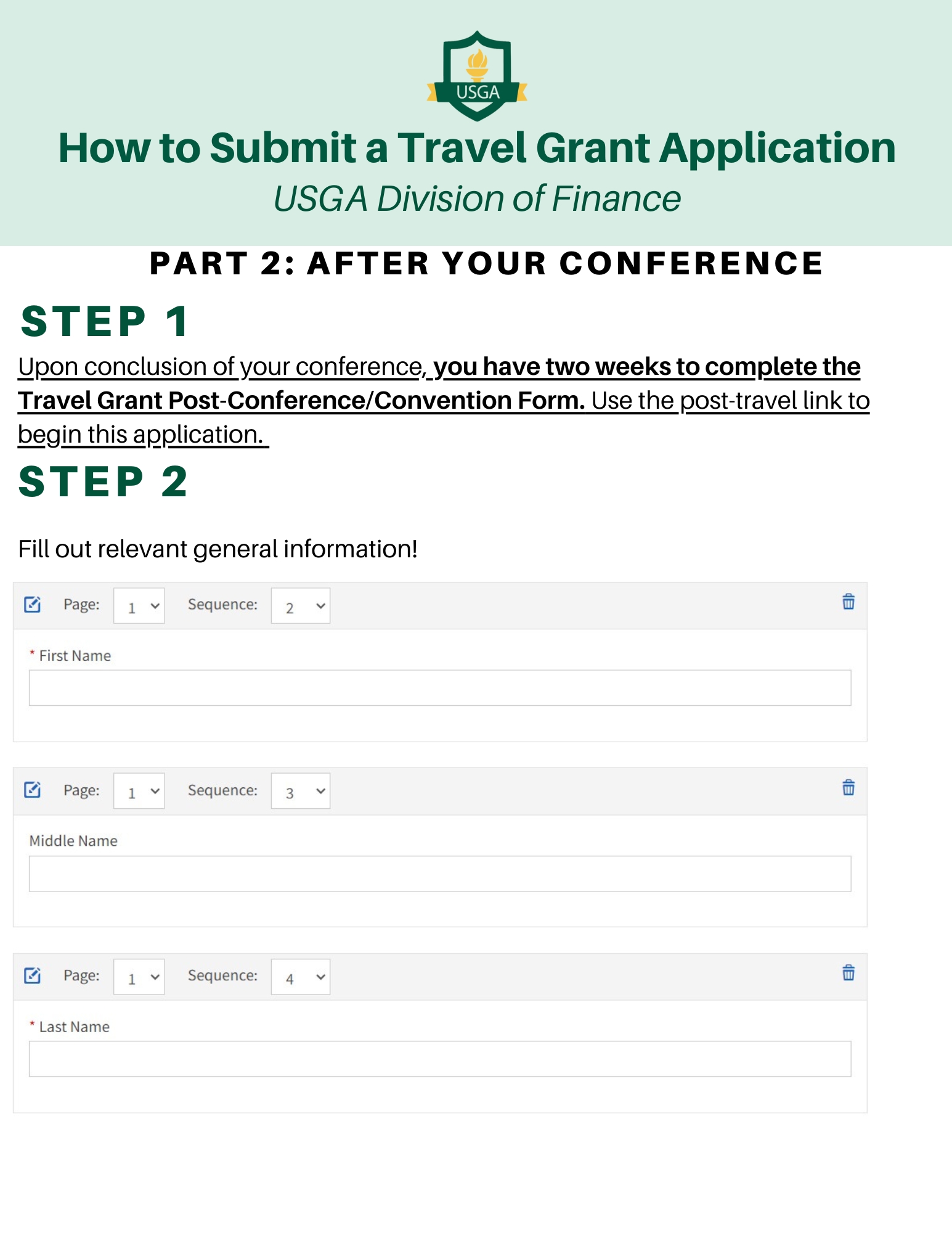 Travel Grants - Undergraduate Student Government Association