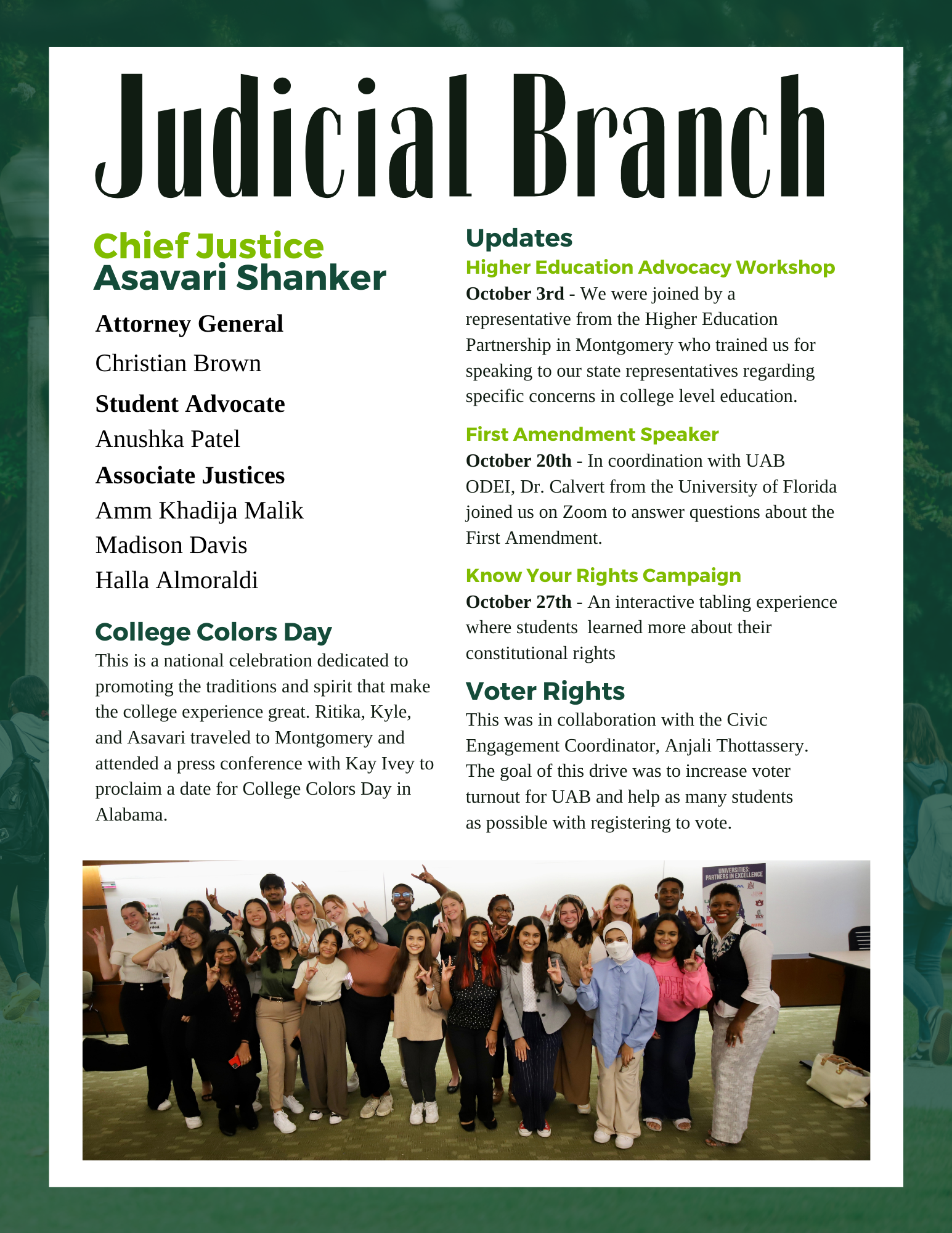 Newsletters - Undergraduate Student Government Association