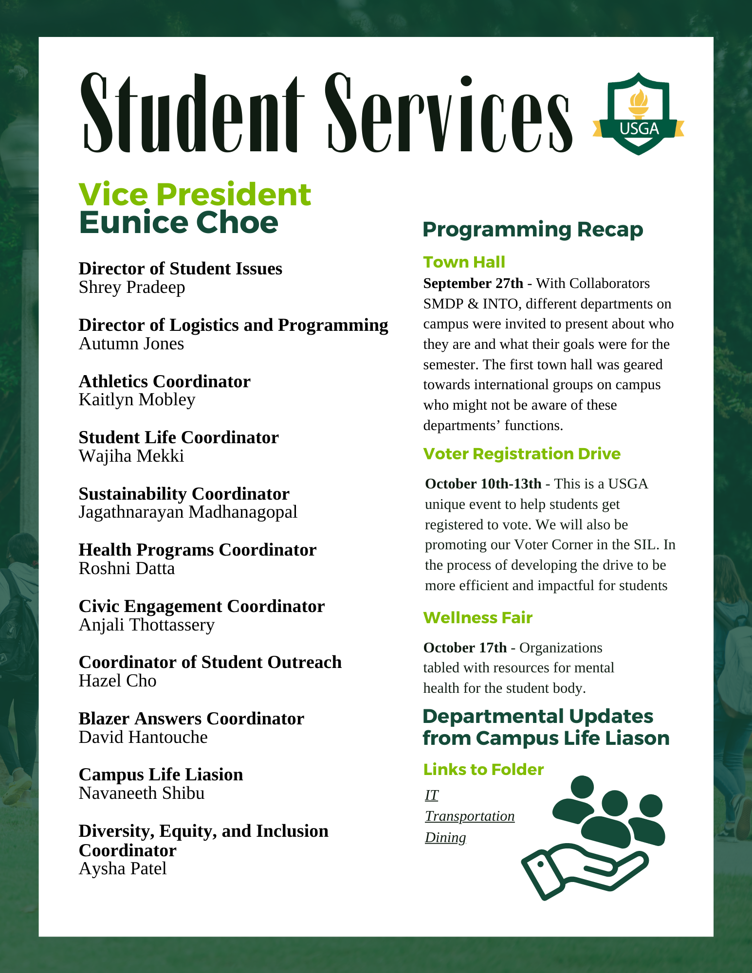 Newsletters - Undergraduate Student Government Association