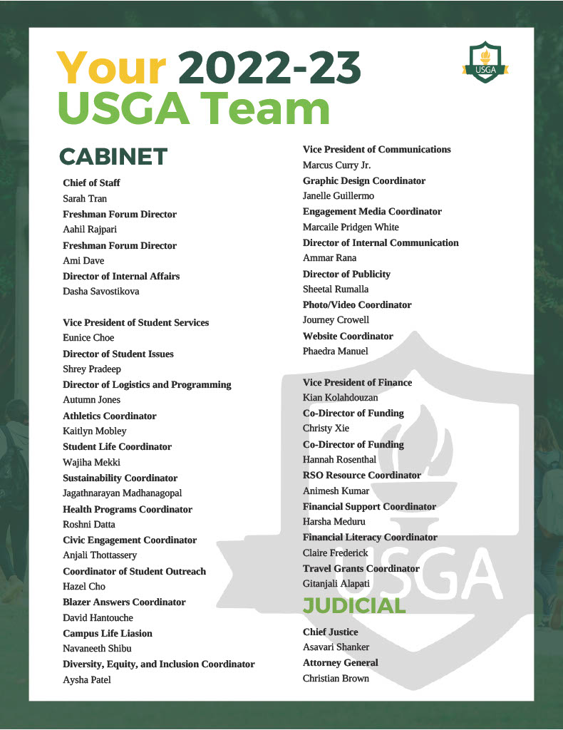 News - Undergraduate Student Government Association